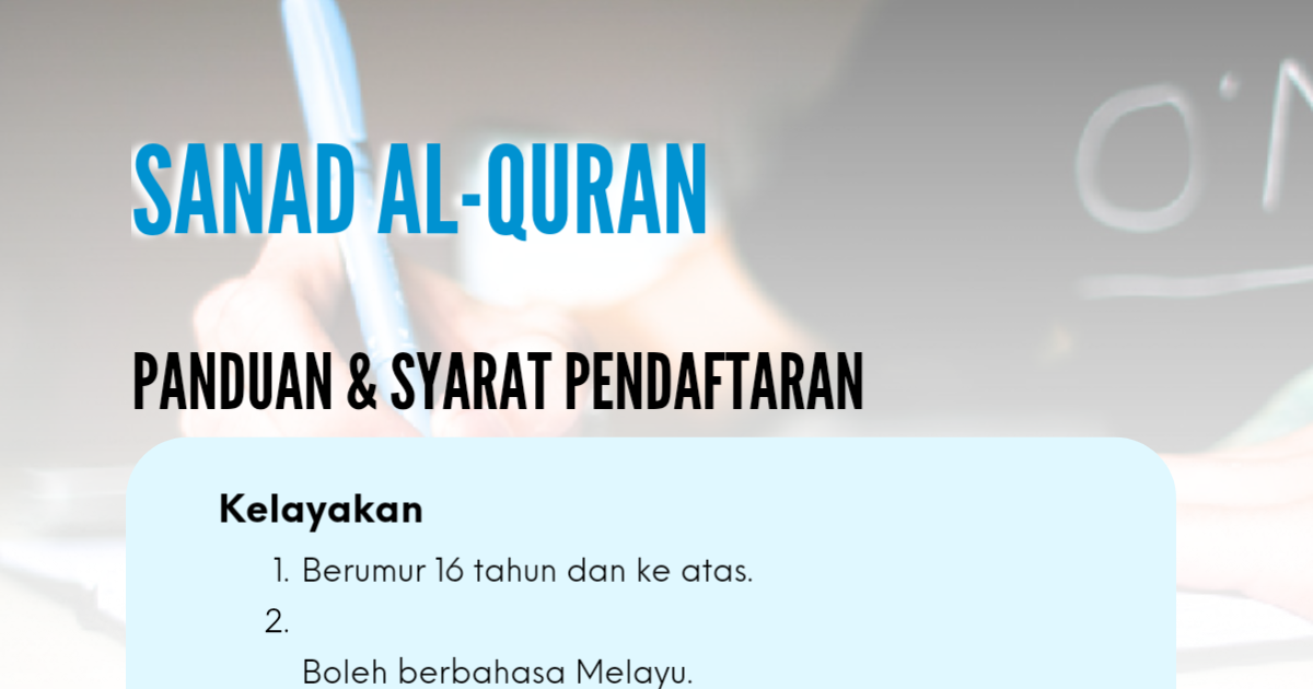 Panduan Sanad Quran
